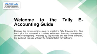 Exploring-Tally-E-Accounting-in-Finance | PPT