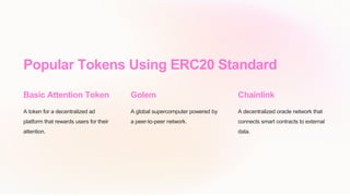 Exploring the ERC20 Token Standard for Ethereum Blockchain | PPTX | Internet | Computing