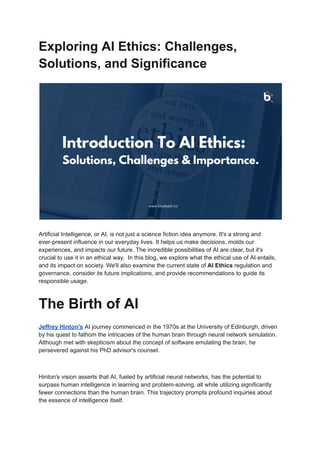 Exploring AI Ethics_ Challenges, Solutions, and Significance | PDF ...
