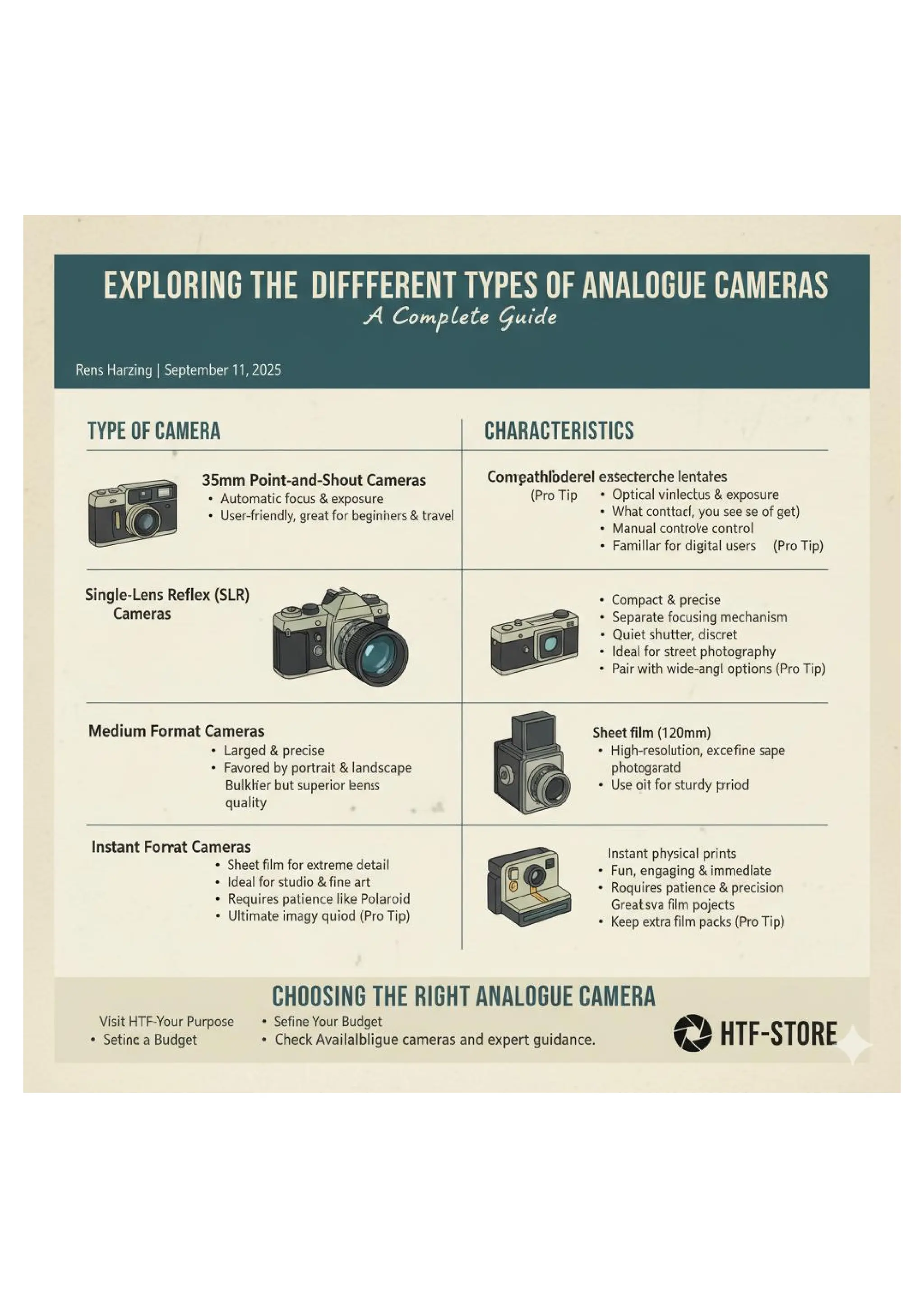 Exploring the Different Types of Analogue Cameras: A Complete Guide | PDF