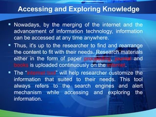 Exploring and accessing knowledge in Research | PPT