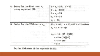 Exploring arithmetic sequences | PPT