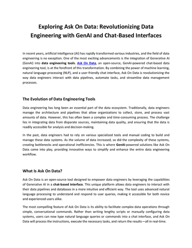 Exploring Ask On Data Revolutionizing Data Engineering with GenAI and Chat Based Interfaces.pdf