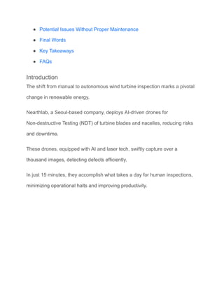 Exploring Autonomous Solutions for Wind Turbine Inspection and Repair | PDF