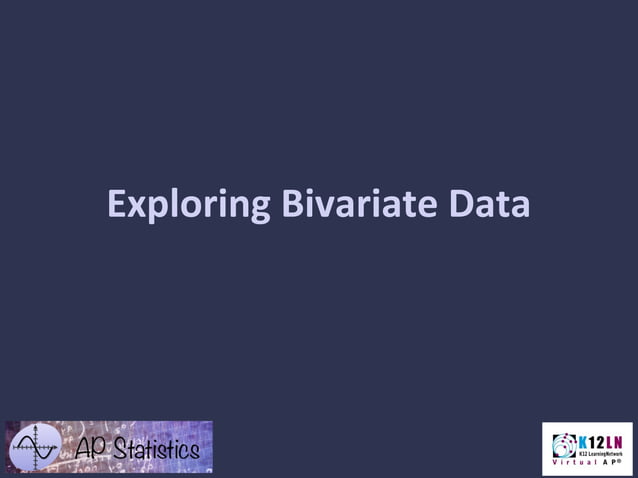 Exploring Bivariate Data Ppt Physics Science