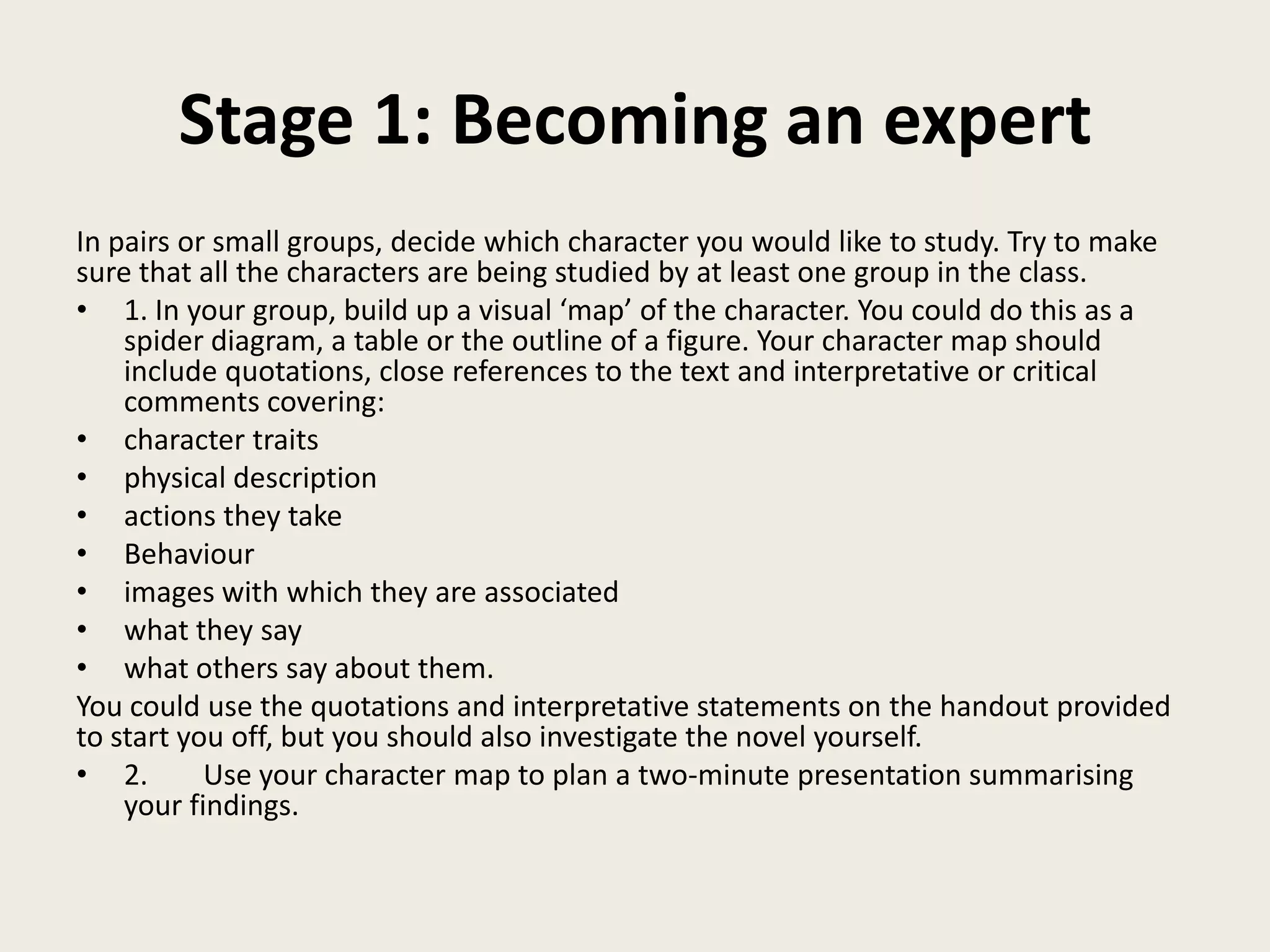 Exploring character | PPTX