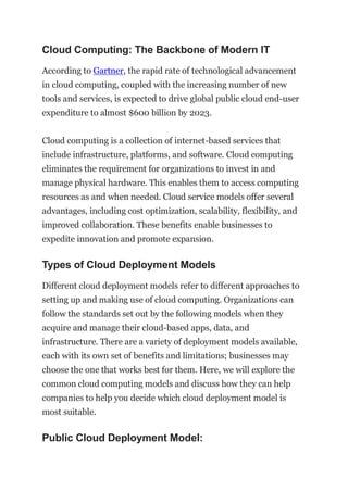 Exploring Cloud Deployment Models for 2023.pdf | Cloud Computing | Internet