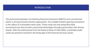 Exploring Co-Branded Credit Cards With NBFCs | PDF