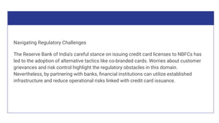 Exploring Co-Branded Credit Cards With NBFCs | PDF
