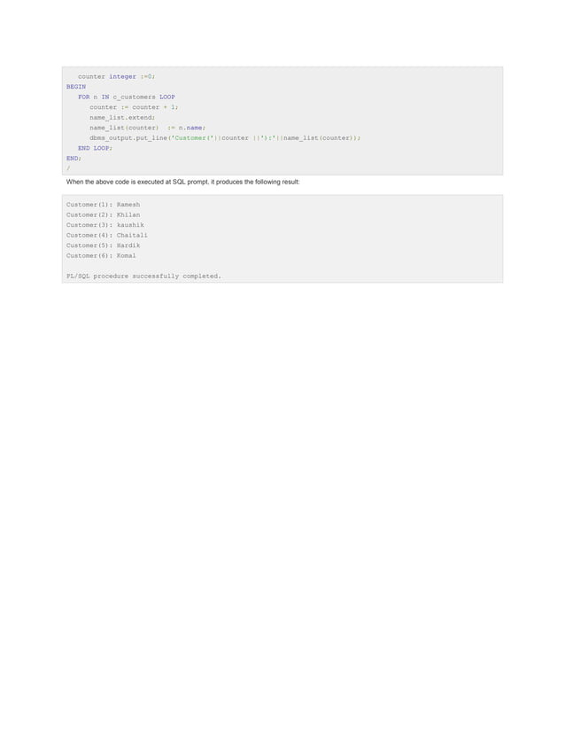 Exploring collections with example | DOCX | Databases | Computer Software and Applications