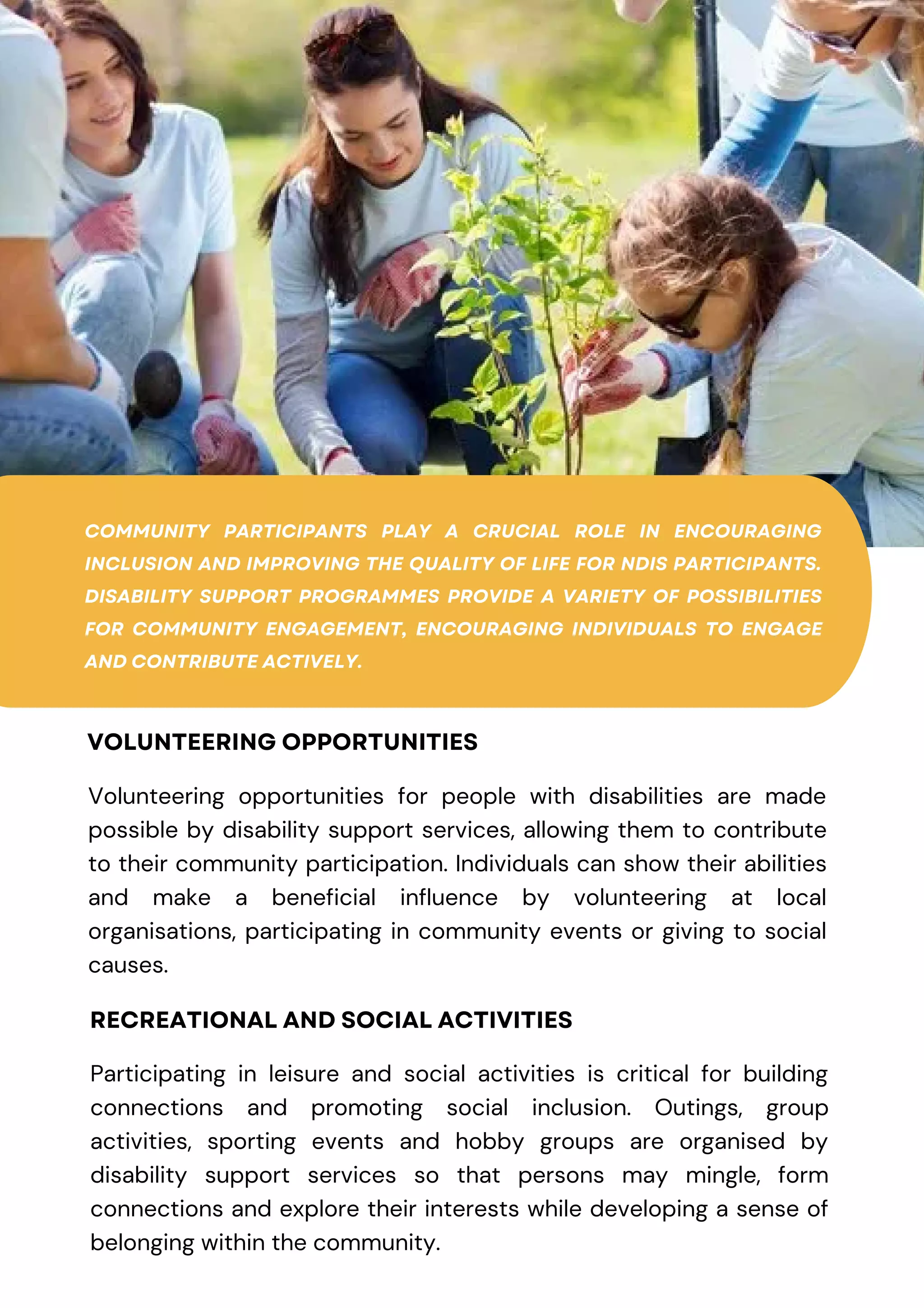 Exploring Community Participation Types in Disability Support | PDF