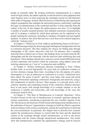 Exploring courtroom discourse_ch1 | PDF