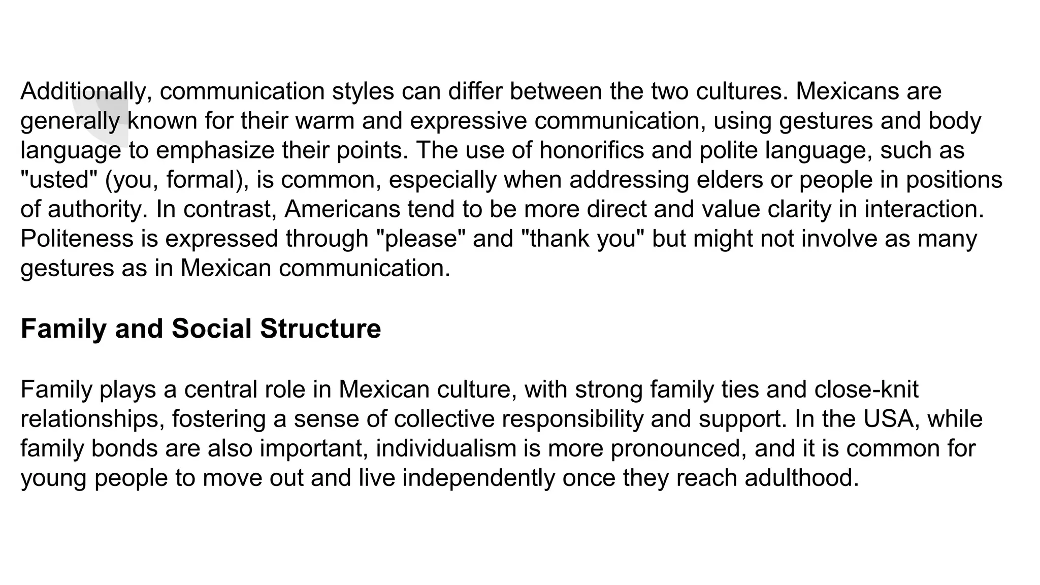 Exploring Cultural Differences Between Mexico and the USA | PPTX