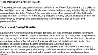 Exploring Cultural Differences Between Mexico and the USA | PPTX