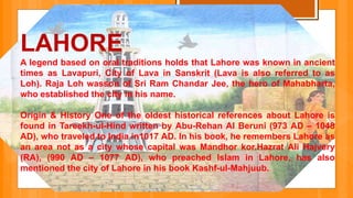 Exploring culture rich Pakistan-I (punjab) | PPTX