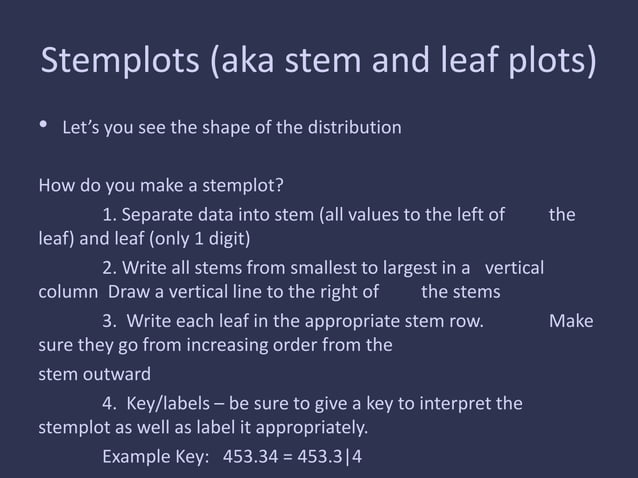 Exploring data stemplot | PDF