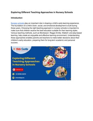 Exploring Different Teaching Approaches in Nursery Schools.docx