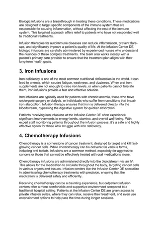 Exploring Different Types of Infusions at Infusion Center DE.docx