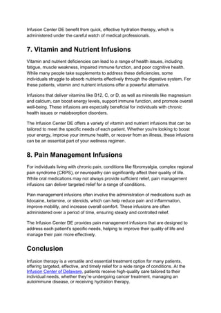 Exploring Different Types of Infusions at Infusion Center DE.docx