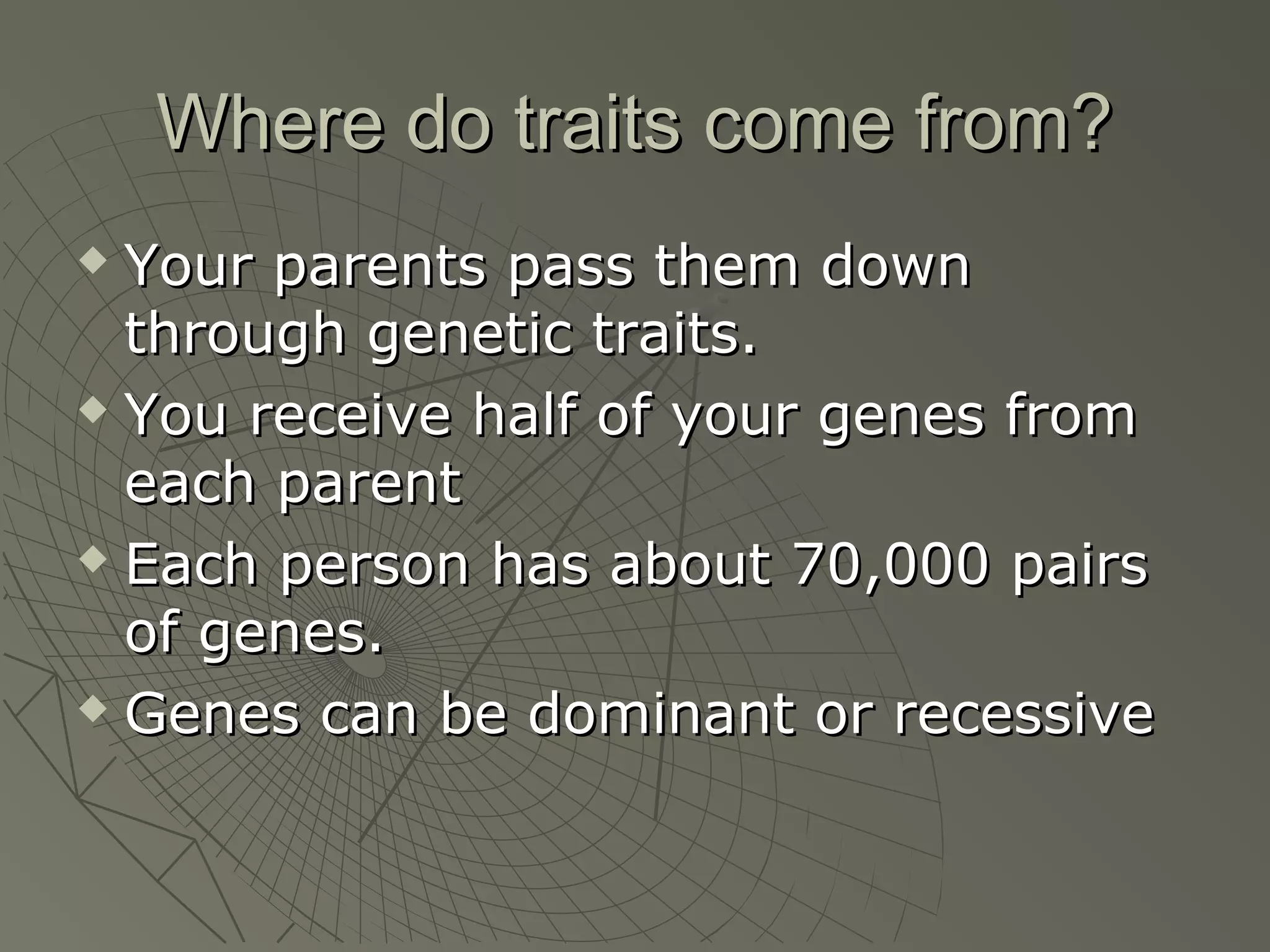 Exploring dominant and recessive traits | PPT