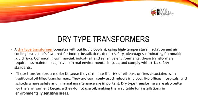 Exploring Dry Type Transformers and their Definition,.pptx