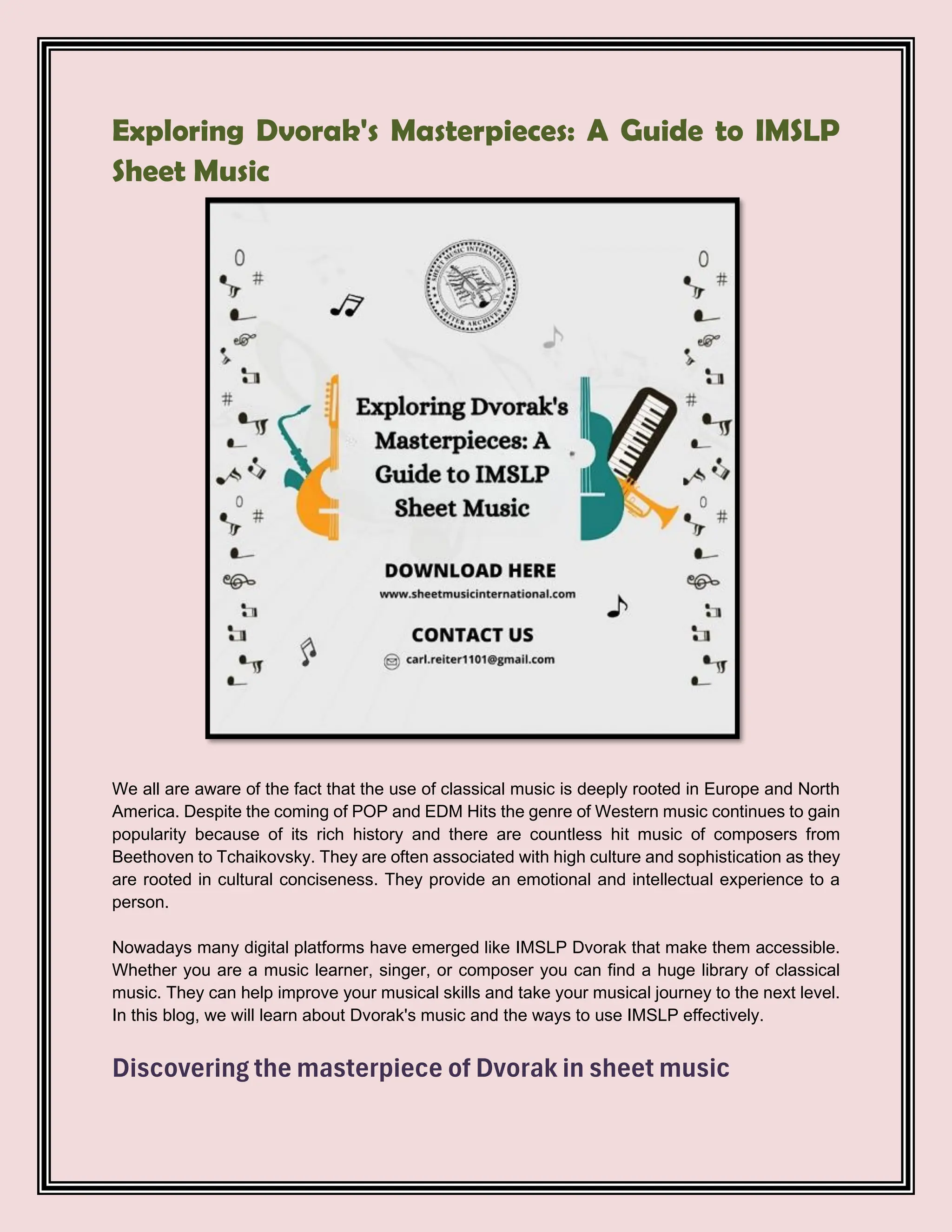 Exploring Dvorak's Masterpieces A Guide to IMSLP Sheet Music.pdf
