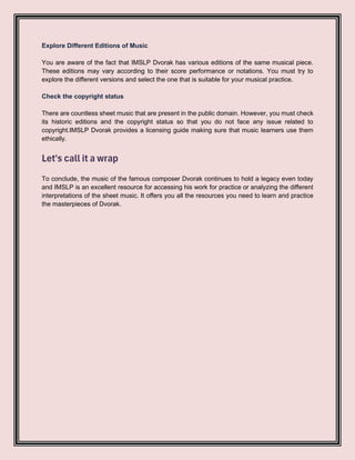 Exploring Dvorak's Masterpieces A Guide to IMSLP Sheet Music.pdf