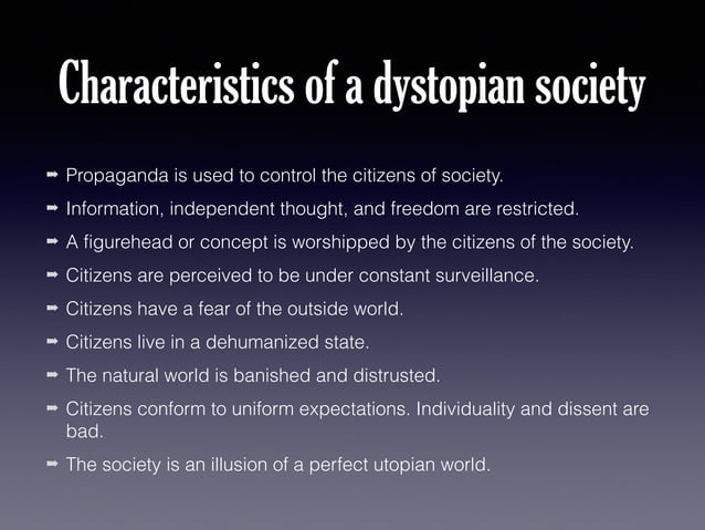 Exploring dystopian characteristics through film | PPT