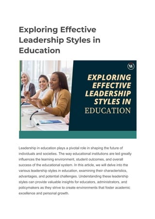 Exploring Effective Leadership Styles in Education.pdf