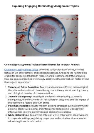 Exploring Engaging Criminology Assignment Topics.pdf