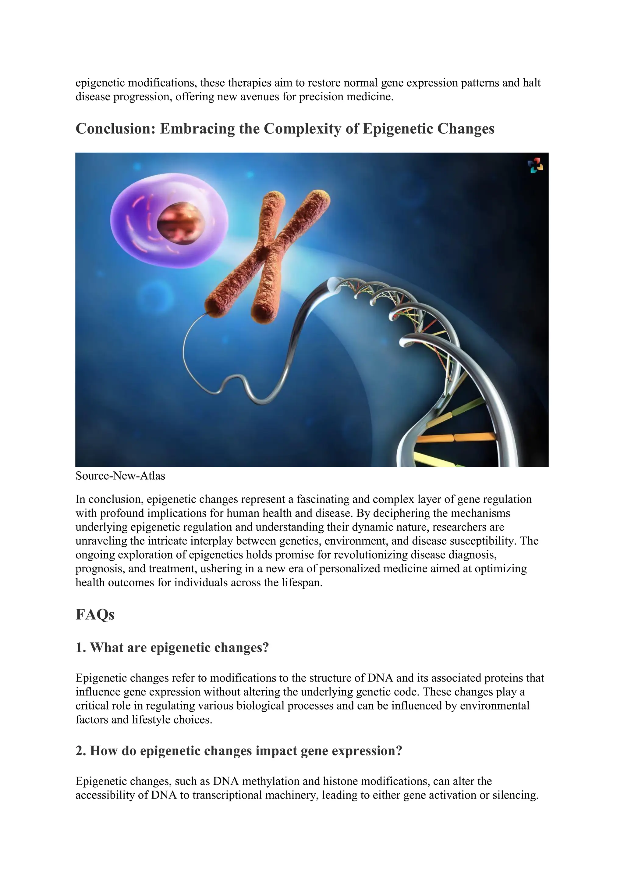 What is Epigenetic Changes? Understanding Their Role in Health and ...