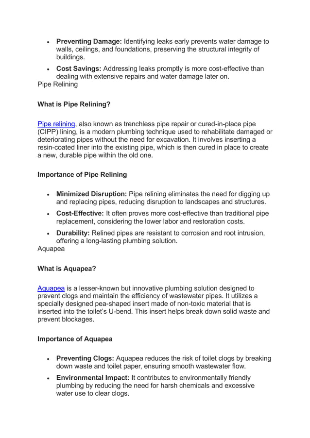 Exploring Essential Plumbing Services | PDF | Water Services | Home ...