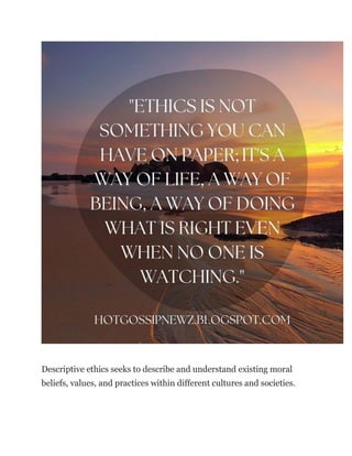 Exploring Ethics Understanding Its Importance, Types, Characteristics ...