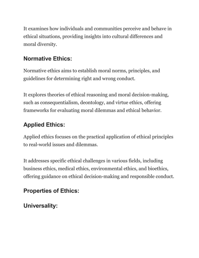 Exploring Ethics Understanding Its Importance, Types, Characteristics ...