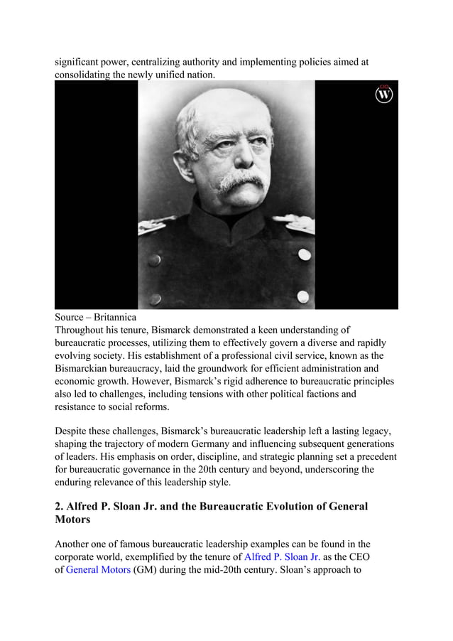 3 Famous Bureaucratic Leadership Examples: Lessons from History | CIO Women Magazine | PDF