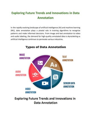 Exploring Future Trends and Innovations in Data Annotation | PDF ...