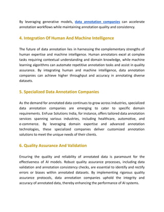 Exploring Future Trends and Innovations in Data Annotation | PDF | Databases | Computer Software ...