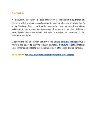 Exploring Future Trends and Innovations in Data Annotation | PDF ...