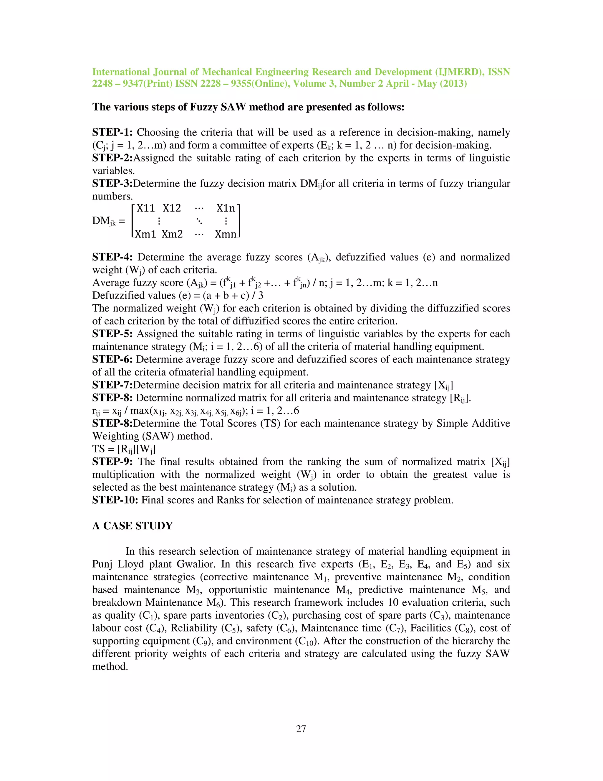 Exploring fuzzy saw method | PDF