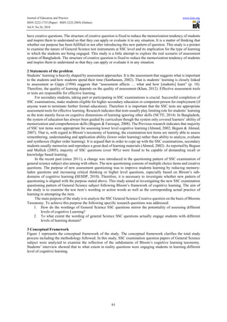 Exploring General Science Questions of Secondary School Certificate ...