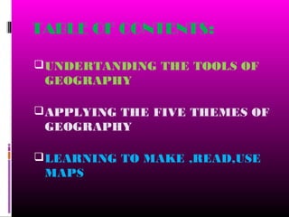 Exploring geographic world | PPT
