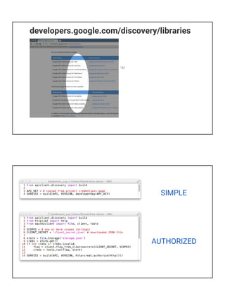 Exploring Google APIs with Python | PDF