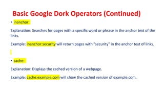 Exploring Google Dorks for Ethical Hacking.pptx