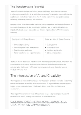 Exploring How AI is Transforming the Creative Industries | PDF