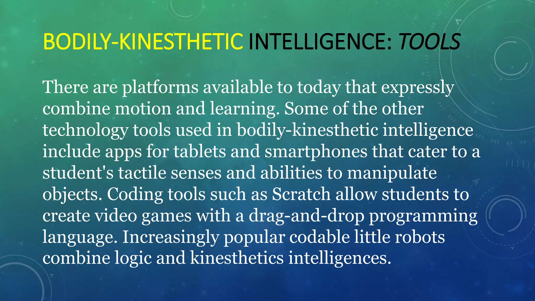 Exploring how technology caters to your students multiple intelligences | PPTX