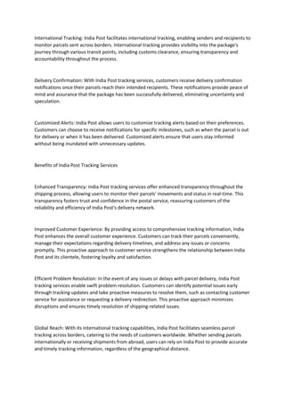 Exploring India Post Tracking Services.docx