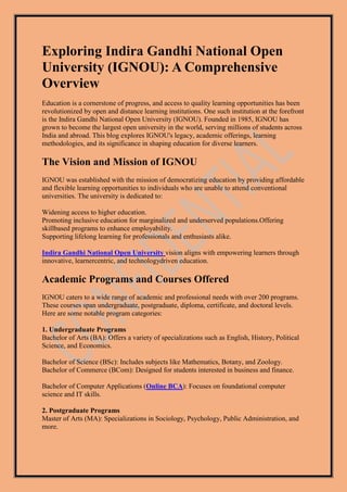 Exploring Indira Gandhi National Open University.pdf