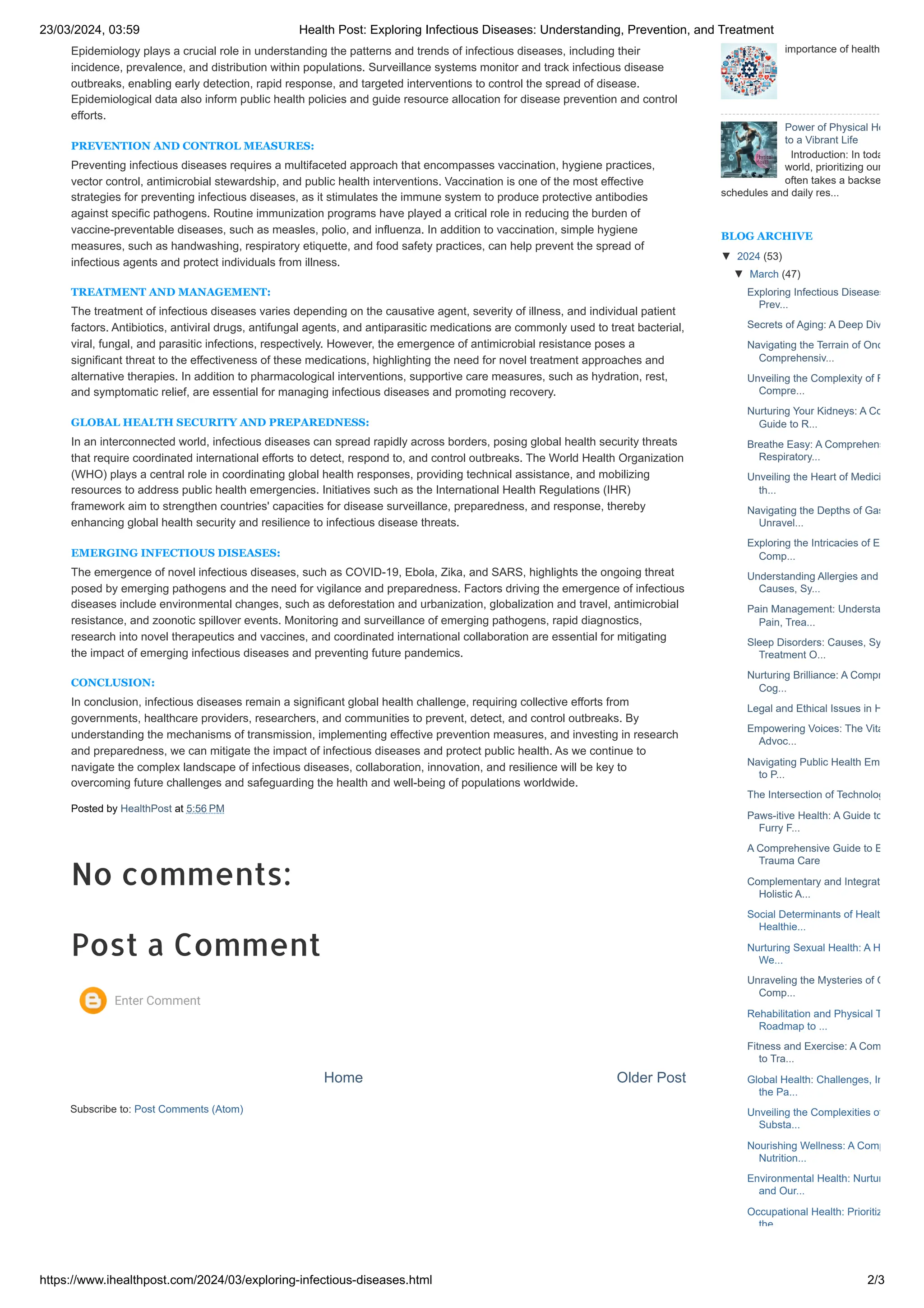 Exploring Infectious Diseases - Understanding, Prevention, and ...