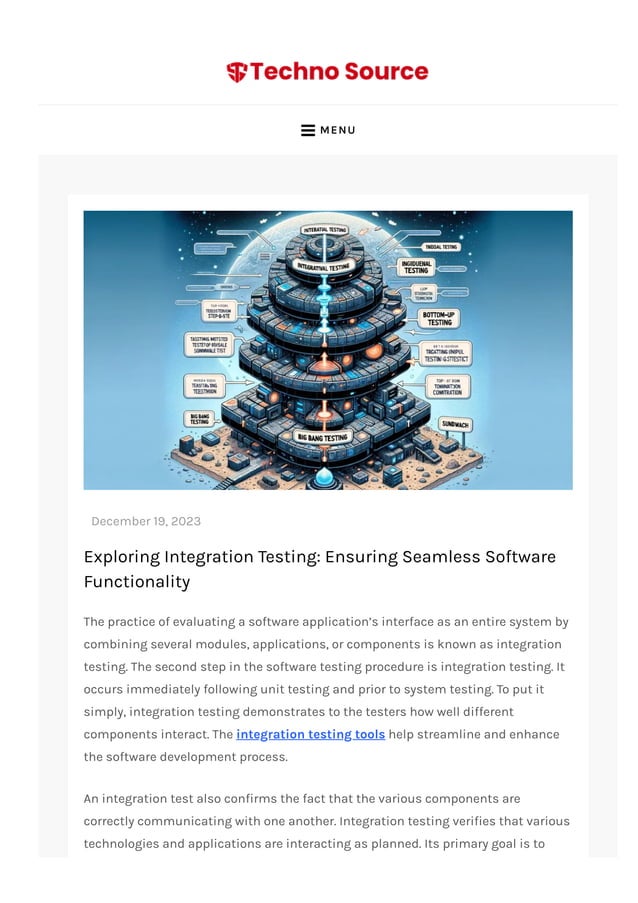 Exploring Integration Testing Ensuring Seamless Software Functionality.pdf