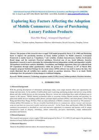 Exploring Key Factors Affecting the Adoption of Mobile Commerce: A Case ...